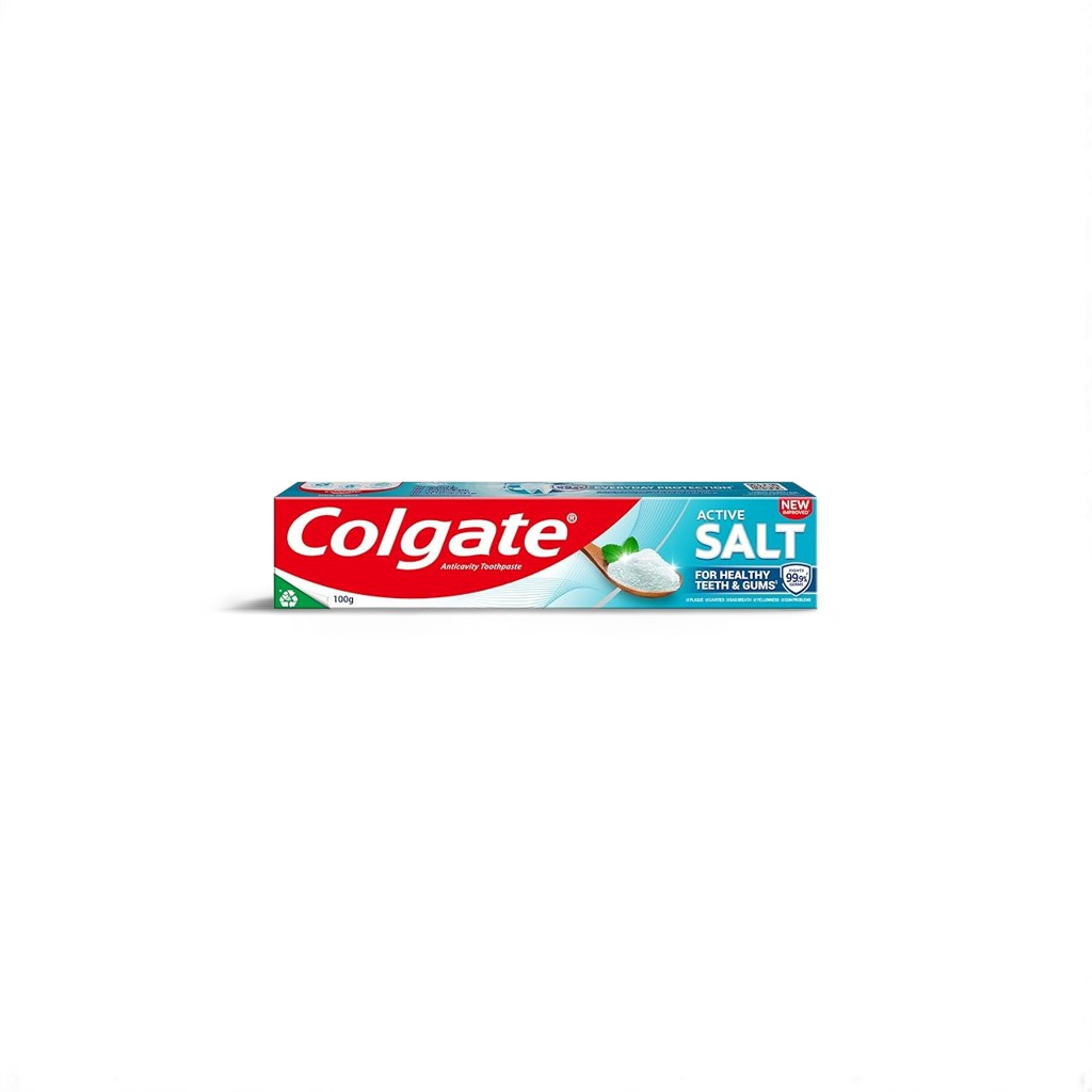 Colgate Active Salt Toothpaste, Daily Germ Protection, Pack of 100g ...